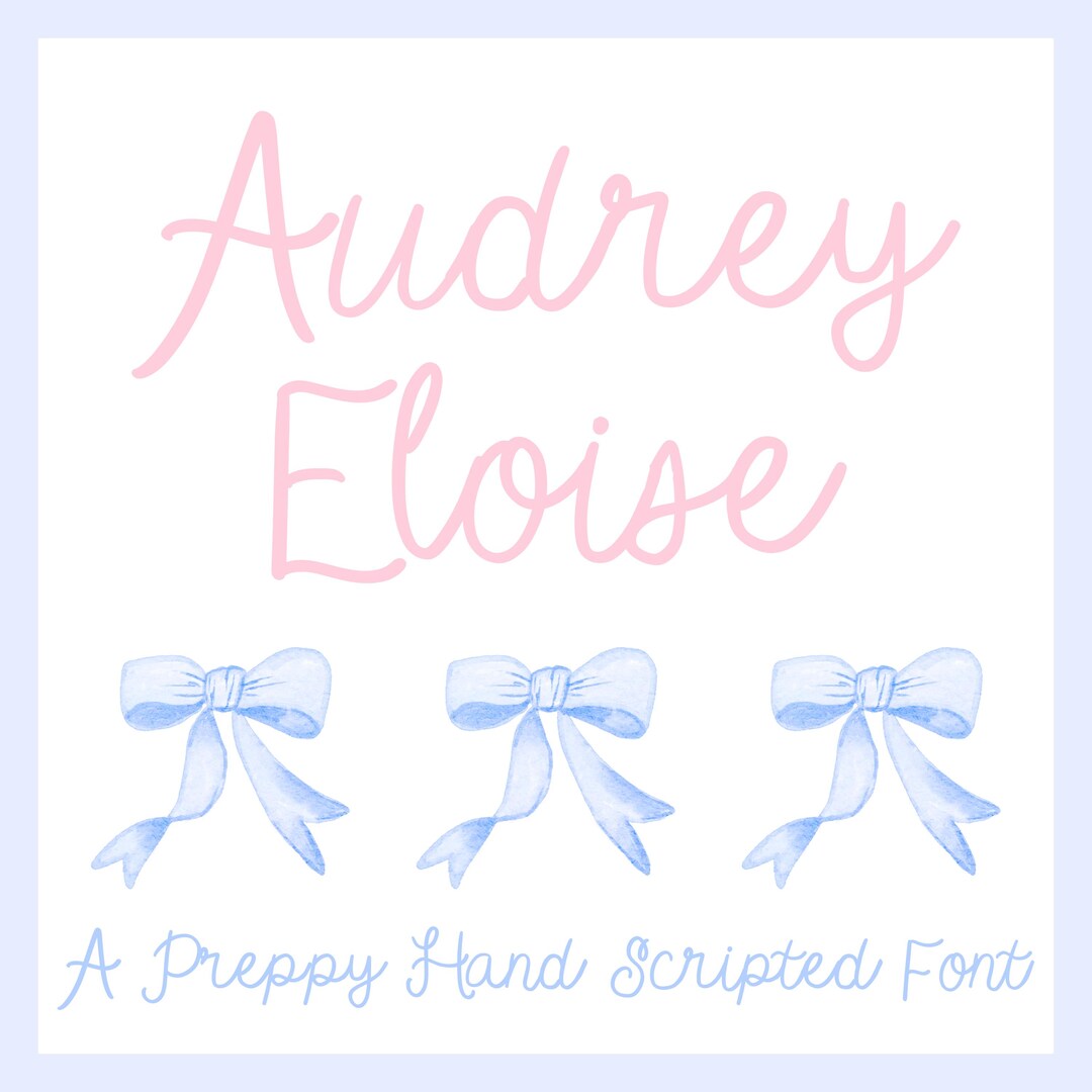 Preppy Script Font, Hand Lettered, Script Font, Commercial Use Font ...