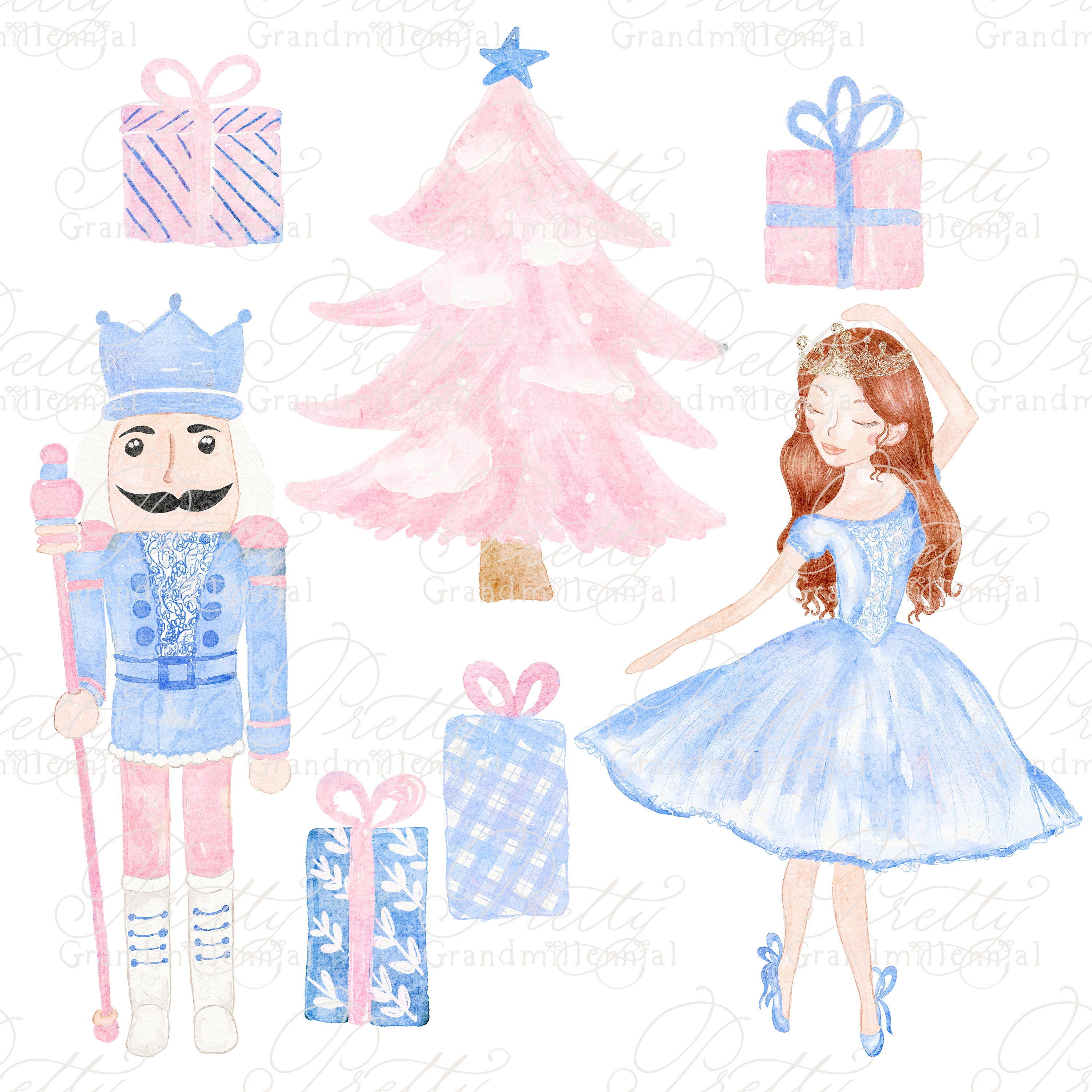 Nutcracker Clipart Watercolor Nutcracker Clipart Christmas - Etsy