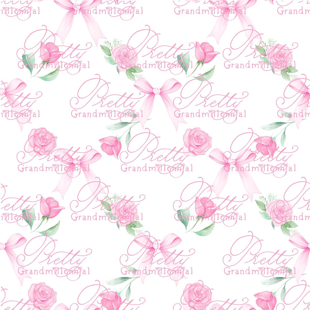 Watercolor Bows Trellis, Valentine's Day, Floral Trellis, Roses Trellis ...