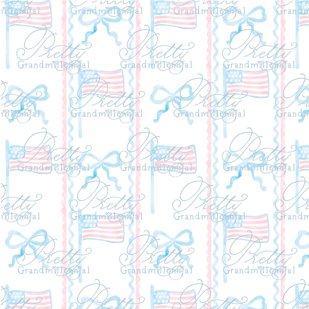 Preppy Patriotic Pattern, Seamless Independence Day Pattern ...