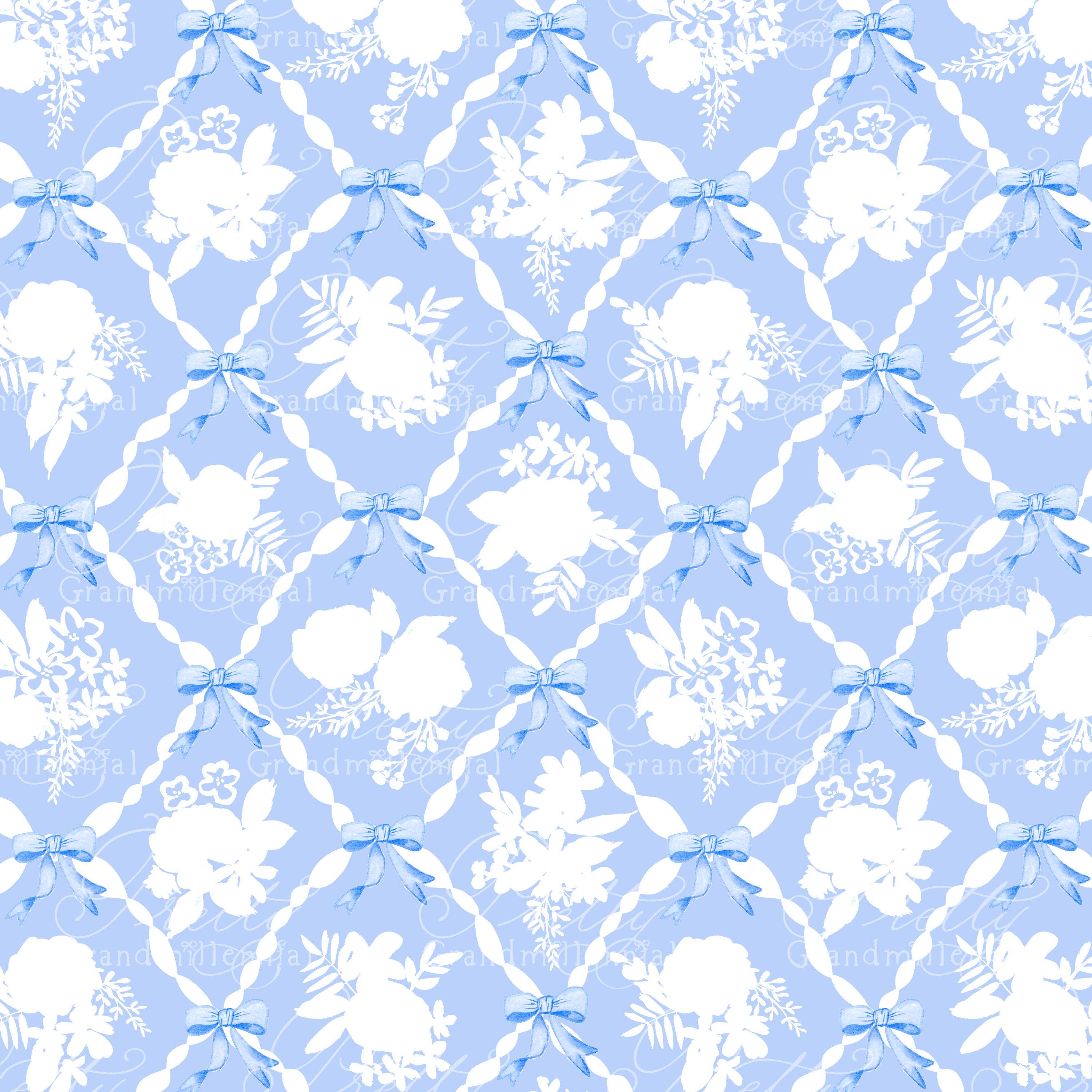 Ribbons Pattern, Seamless Pattern, Bow Pattern, Seamless Pattern ...