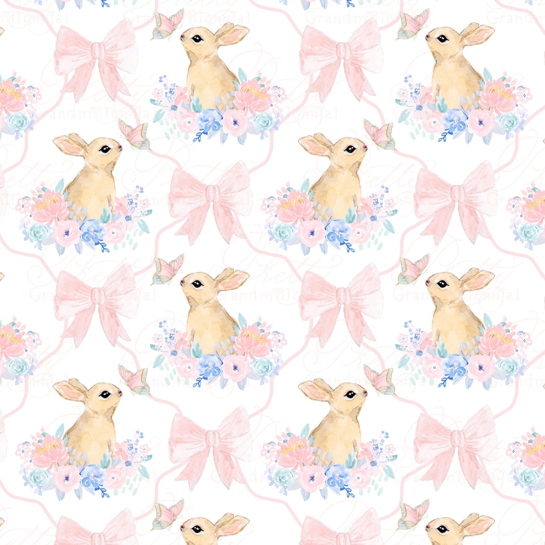 Watercolor Easter Bunny Pattern, Easter Pattern, Bunny Seamless Pattern ...