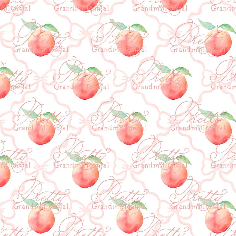 Peach Print - Etsy