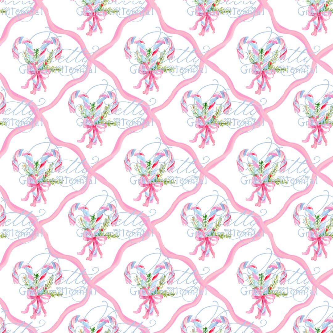 Pastel Candy Cane Pattern, Seamless Candy Cane Pattern, Preppy Pattern ...