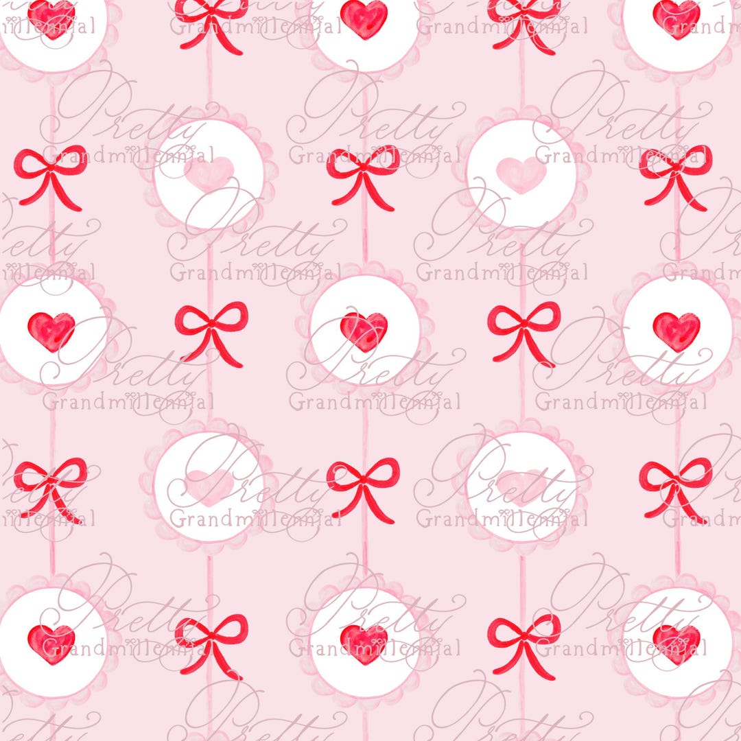 Valentine's Day Pattern, Hearts Pattern, Commercial Use Patterns ...