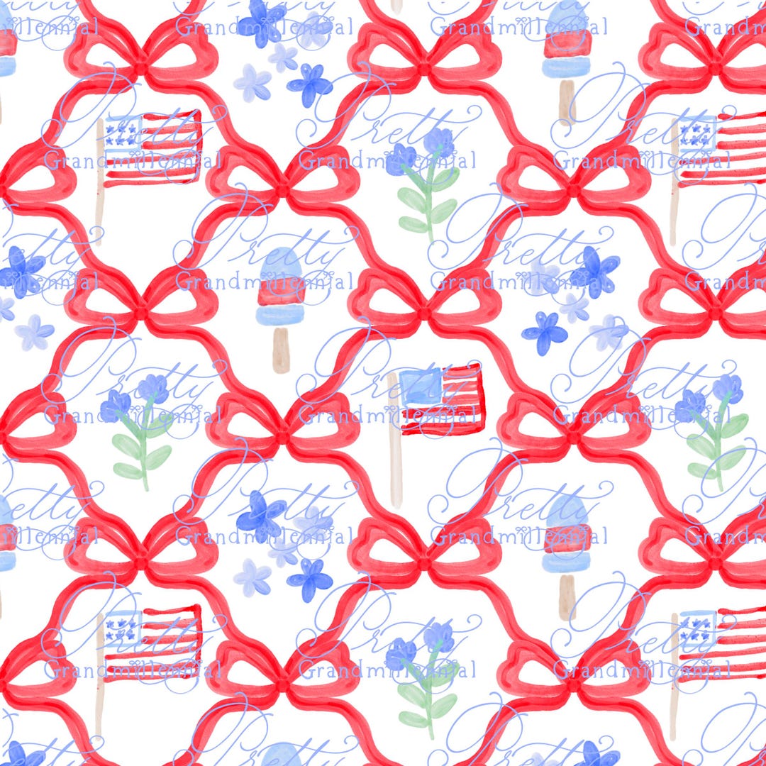 Preppy Patriotic Pattern, Seamless Independence Day Pattern ...