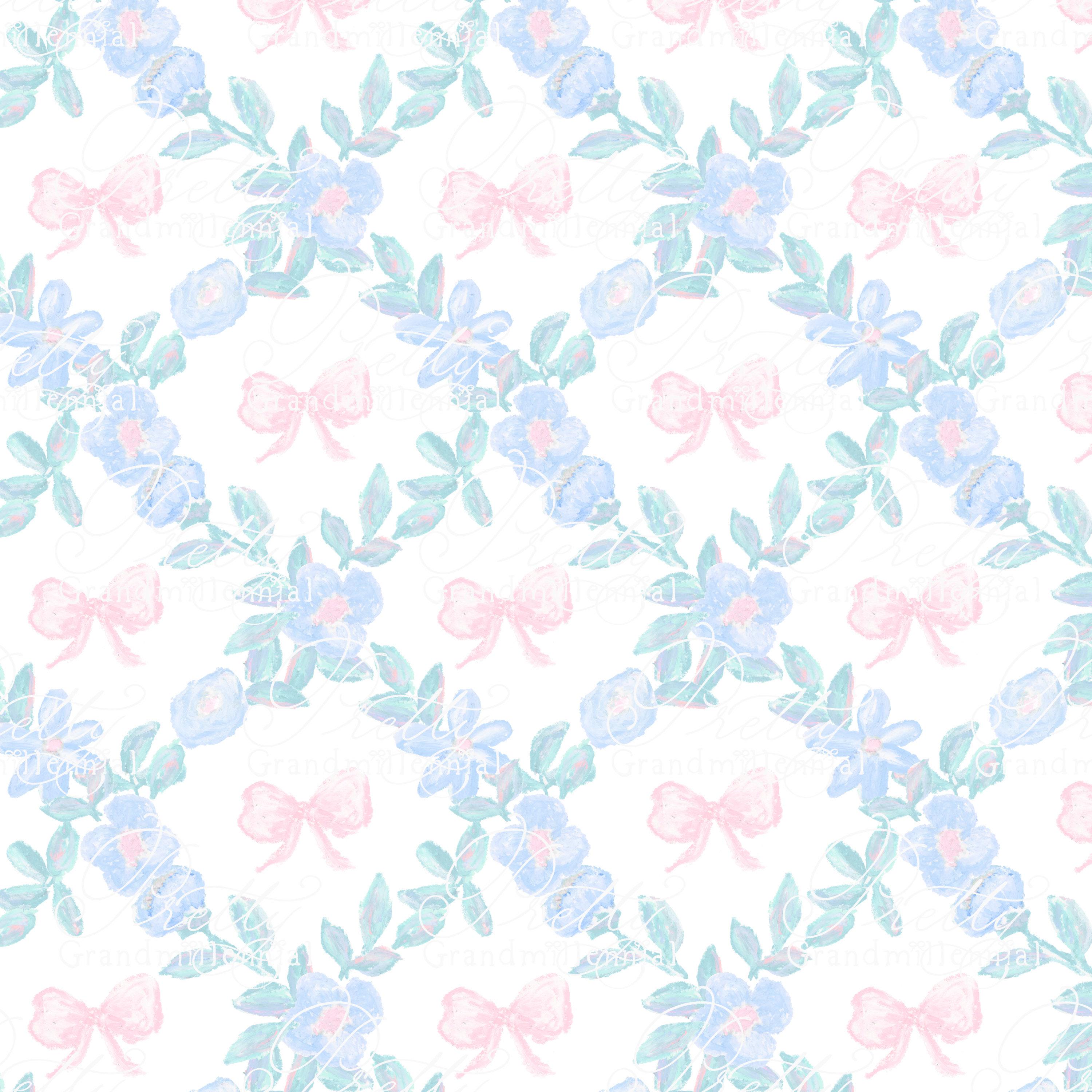 Bows and Flower Trellis Seamless Pattern, Seamless Pattern, Bow Pattern ...