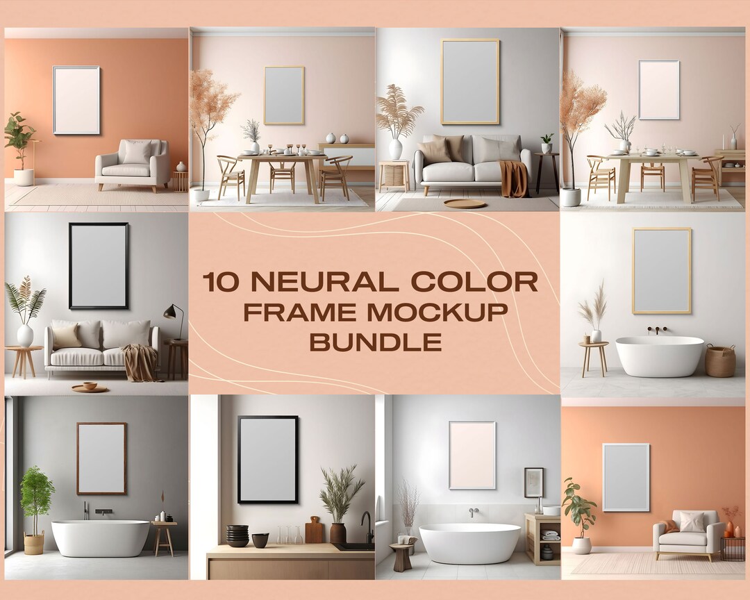 10 Neural Frame Mockup Bundle | Vertical Frame | 2:3 | High Quality ...