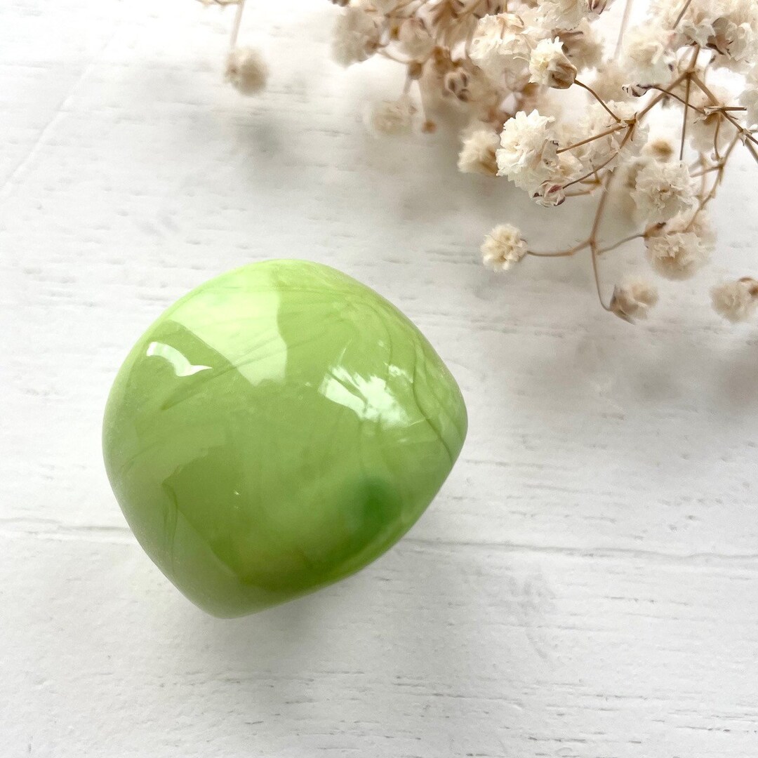 Lime Green Glass Ring, Dome Glass Ring, Green Statement Ring, Bubble ...