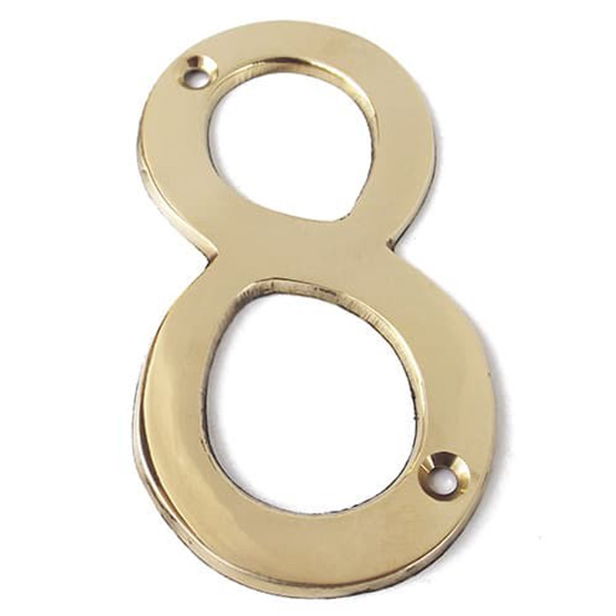 7.4" Set of Vintage Solid Brass Number Letters, Old Style Brass Large ...