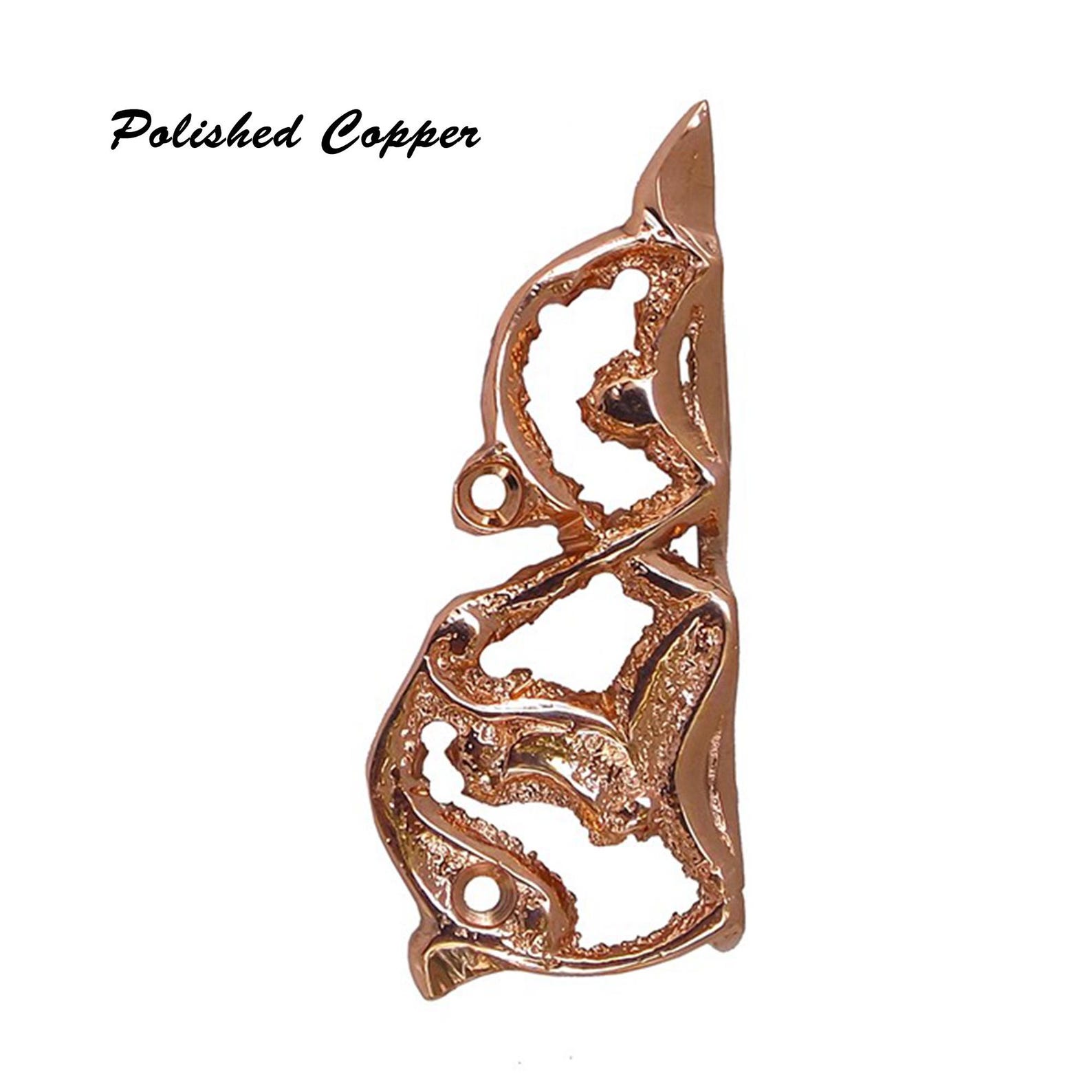 78mm SET of Solid Brass Corner Protector Brass Skiffer Vintage Floral ...