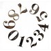 4" Set of Vintage Solid Brass Number Letters, Dark Classic Style Brass ...