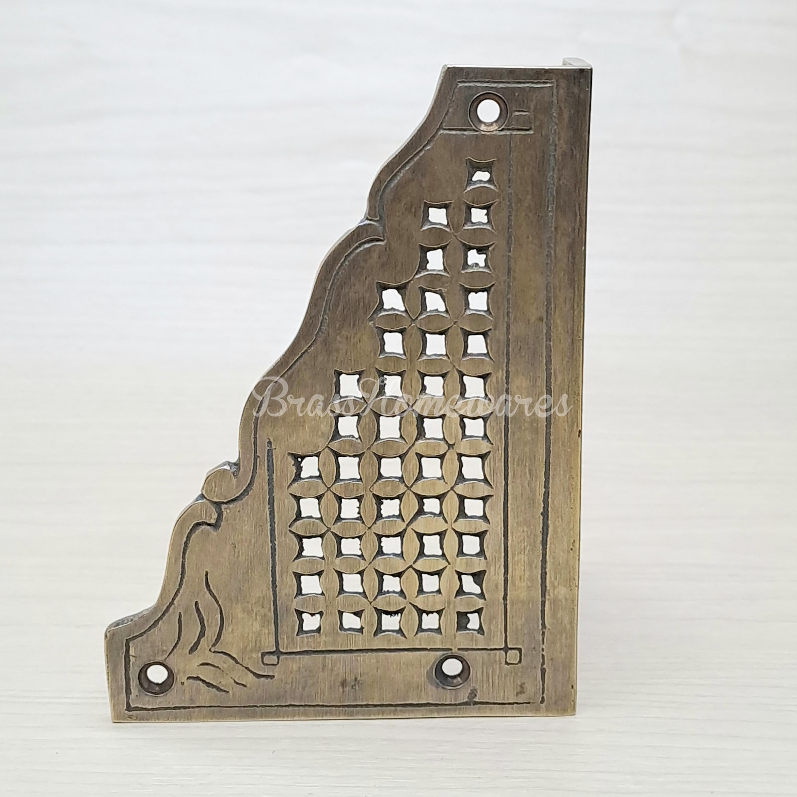 4.3 SET of Solid Brass Decorative Corner Plate Protector / Geometric ...