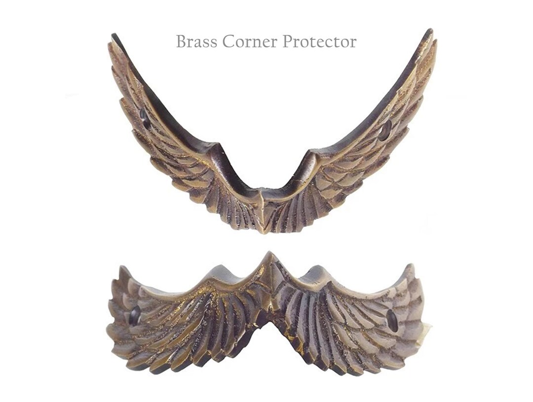 73mm SET of Solid Brass Corner Protector Brass Skiffer Vintage Angel ...