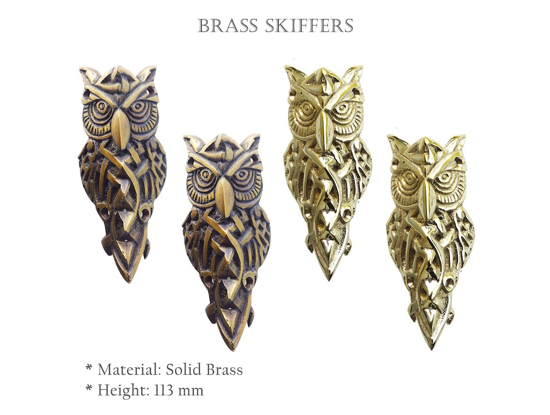 113mm Solid Brass Corner Protector Brass Skiffer Vintage Barn OWL ...