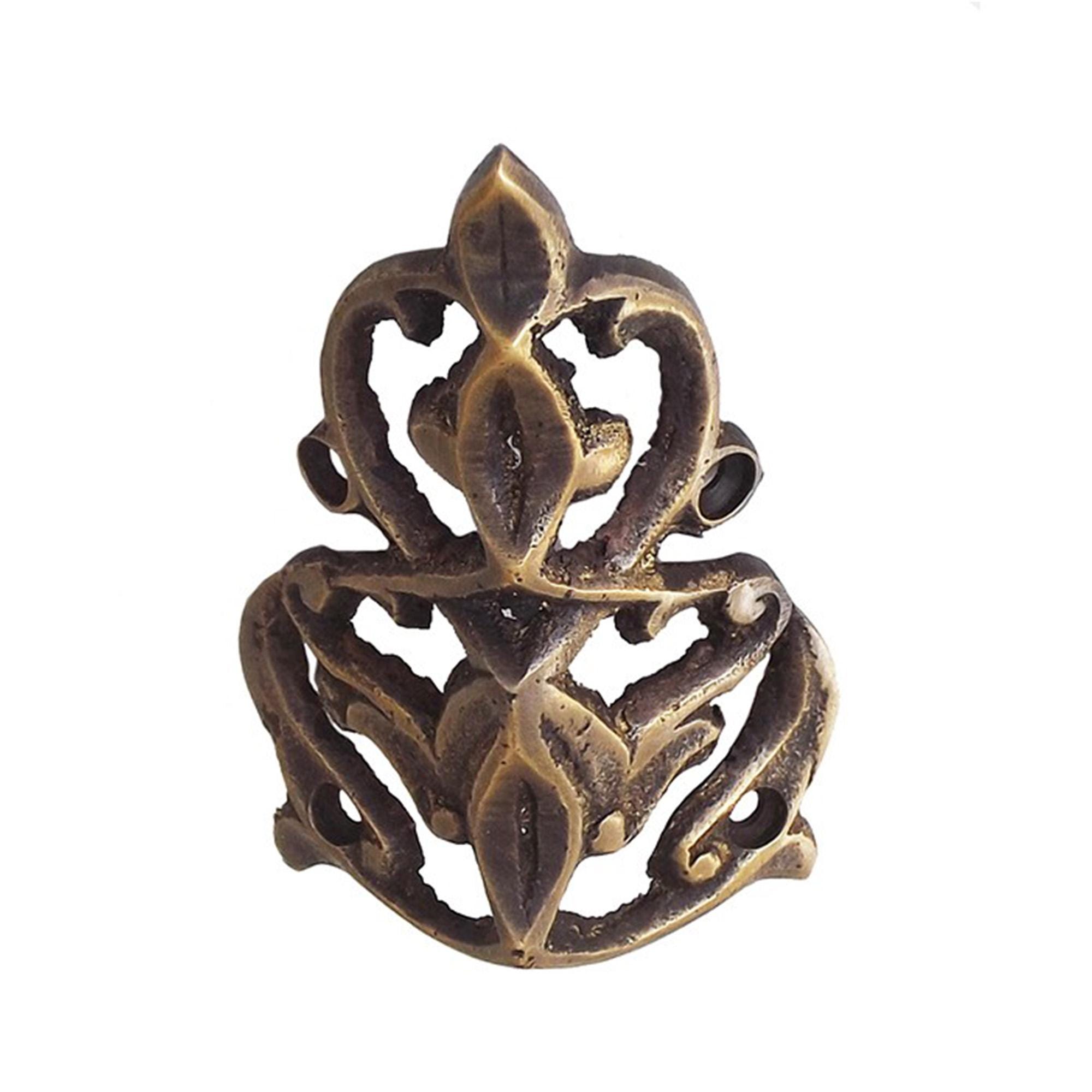 78mm SET of Solid Brass Corner Protector Brass Skiffer Vintage Floral ...
