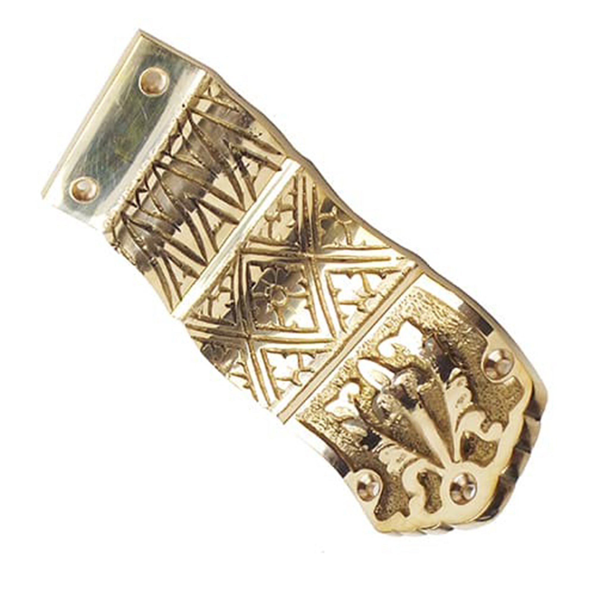 3.7" Vintage Solid Brass Stair Handrail Brackets - Ornate Victorian ...