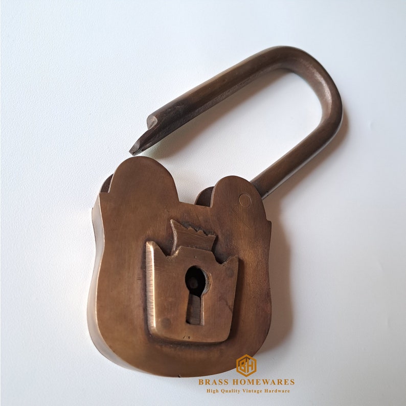 7.3" Victorian Vintage PADLOCK Solid Brass, Brass Padlock Set, Antique ...