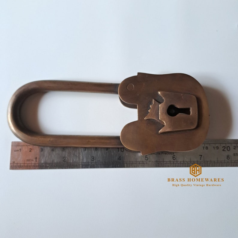 7.3" Victorian Vintage PADLOCK Solid Brass, Brass Padlock Set, Antique ...