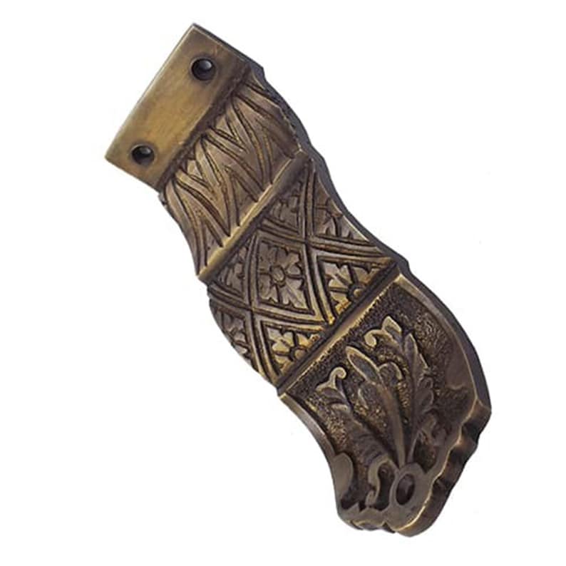 3.7" Vintage Solid Brass Stair Handrail Brackets - Ornate Victorian ...