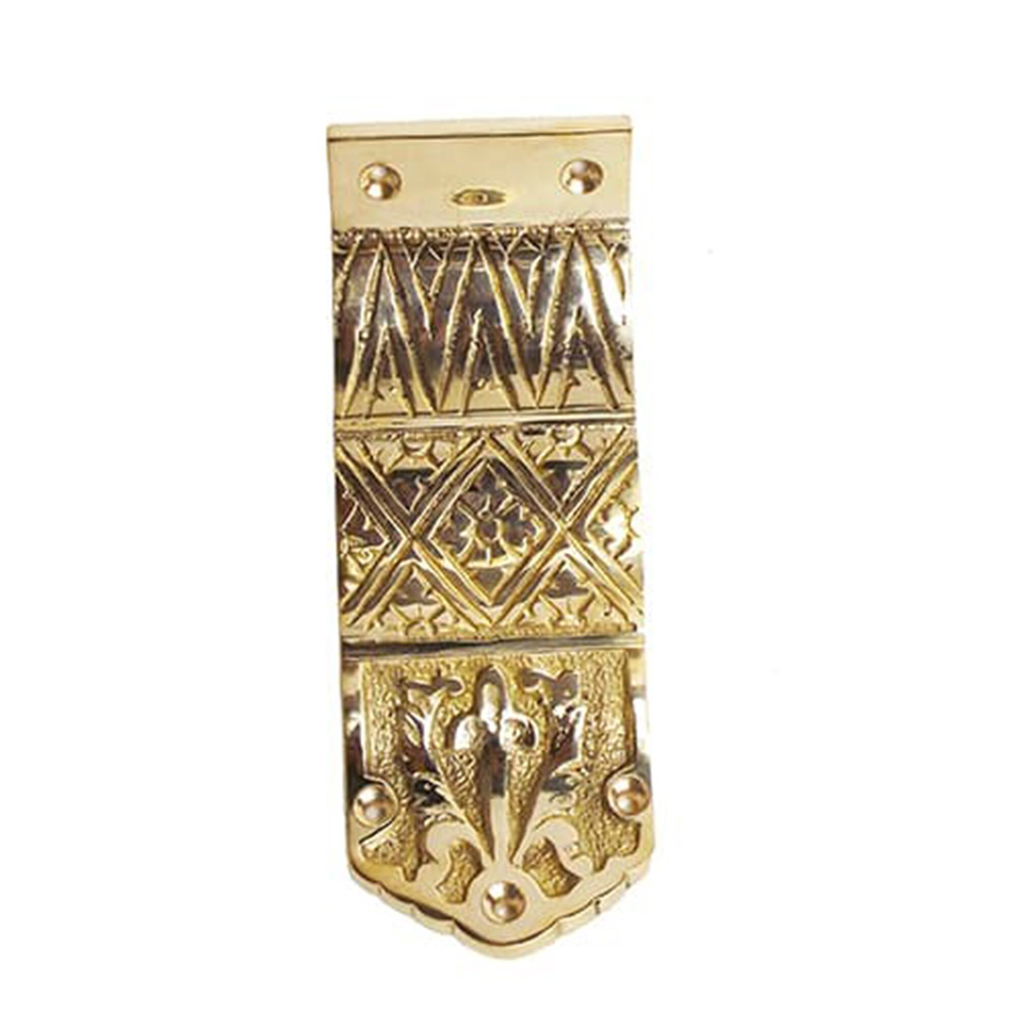 3.7" Vintage Solid Brass Stair Handrail Brackets - Ornate Victorian ...