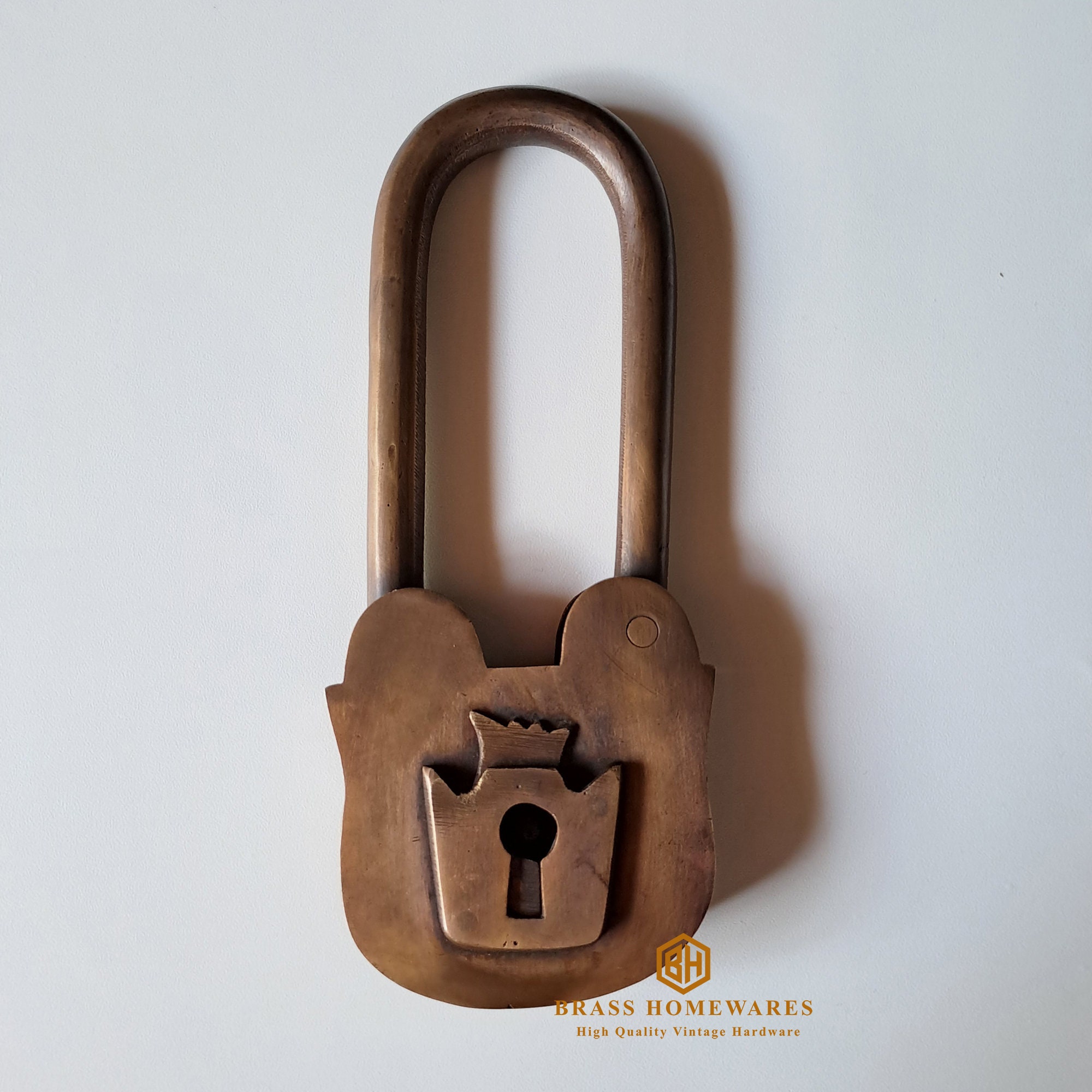 7.3" Victorian Vintage PADLOCK Solid Brass, Brass Padlock Set, Antique ...