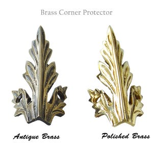 65mm SET of Solid Brass Corner Protector Brass Skiffer, Vintage Corner ...