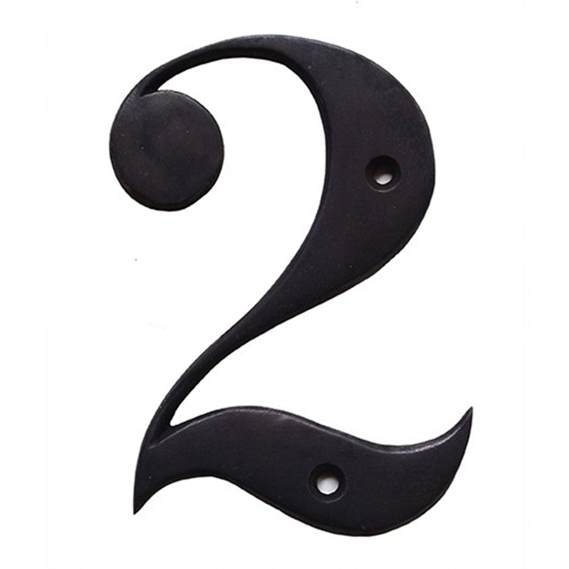 4 Set of Vintage Solid Brass Number Letters, Dark Classic Style Brass ...