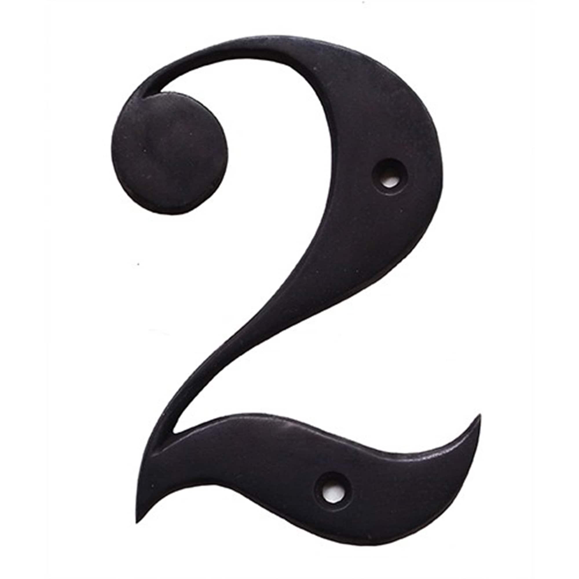 4" Set of Vintage Solid Brass Number Letters, Dark Classic Style Brass ...