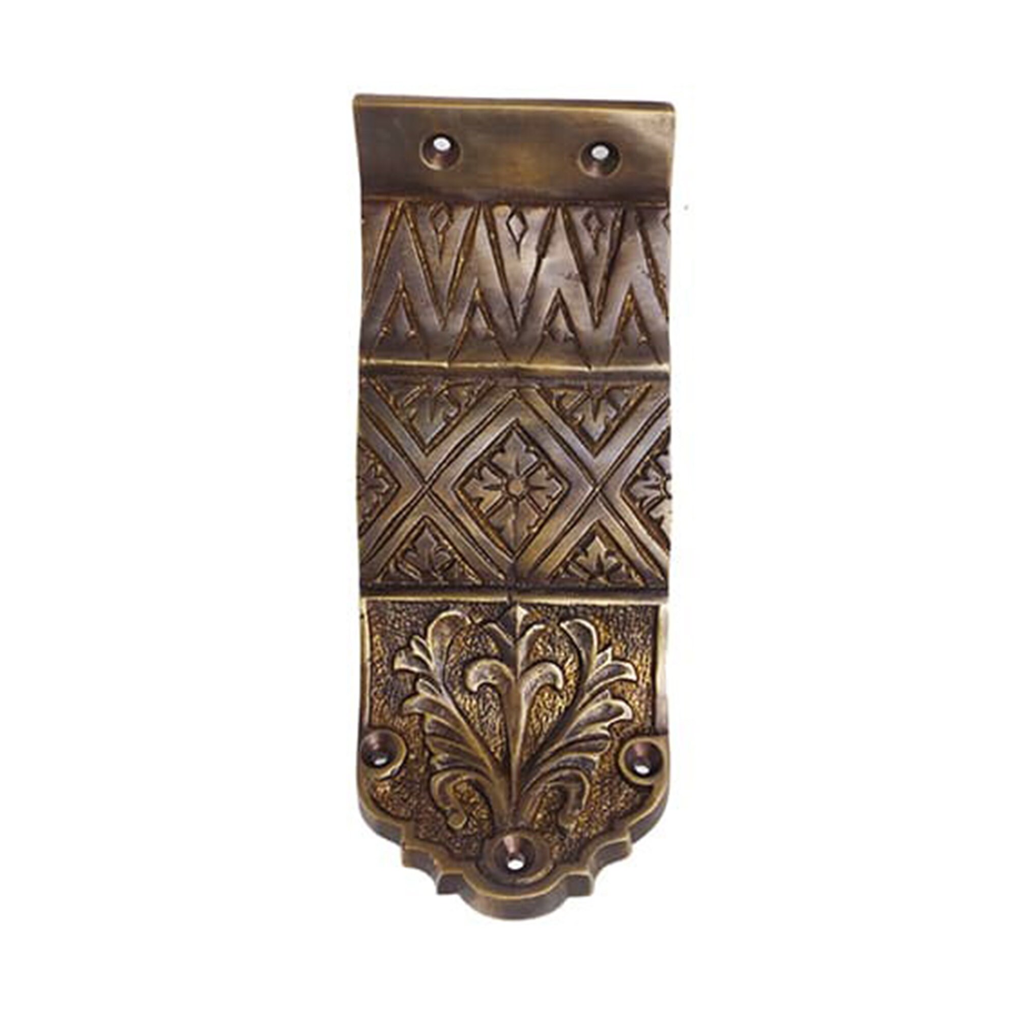 5.5 Vintage Solid Brass Stair Handrail Brackets LARGE Ornate Victorian ...