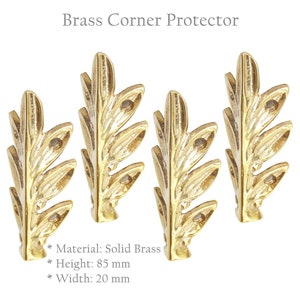 85mm SET of Solid Brass Corner Protector Brass Skiffer, Vintage ...