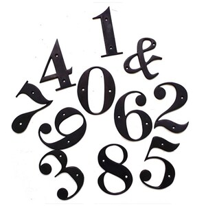 4" Set of Vintage Solid Brass Number Letters, Dark Classic Style Brass ...
