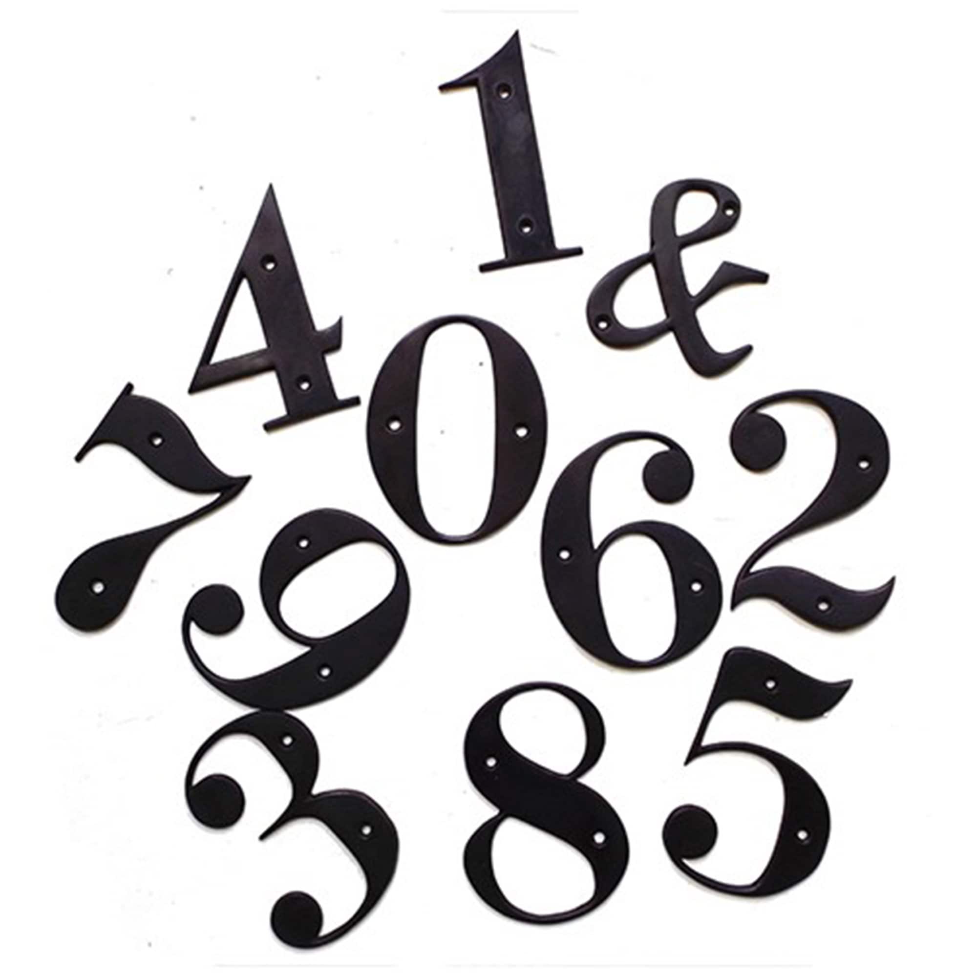 4" Set of Vintage Solid Brass Number Letters, Dark Classic Style Brass ...