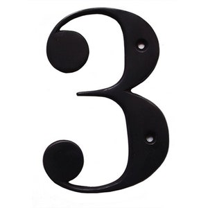 4" Set of Vintage Solid Brass Number Letters, Dark Classic Style Brass ...