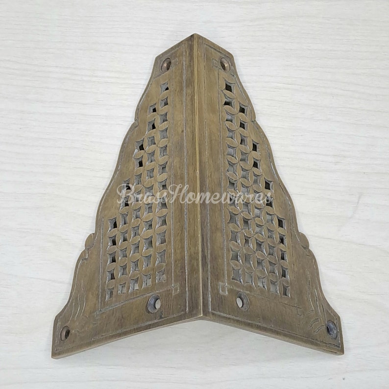 4.3 SET of Solid Brass Decorative Corner Plate Protector / Geometric B ...