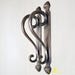 8.6" Pair of Vintage Brass Door Handle Pull, Antique Victorian Torpedo ...