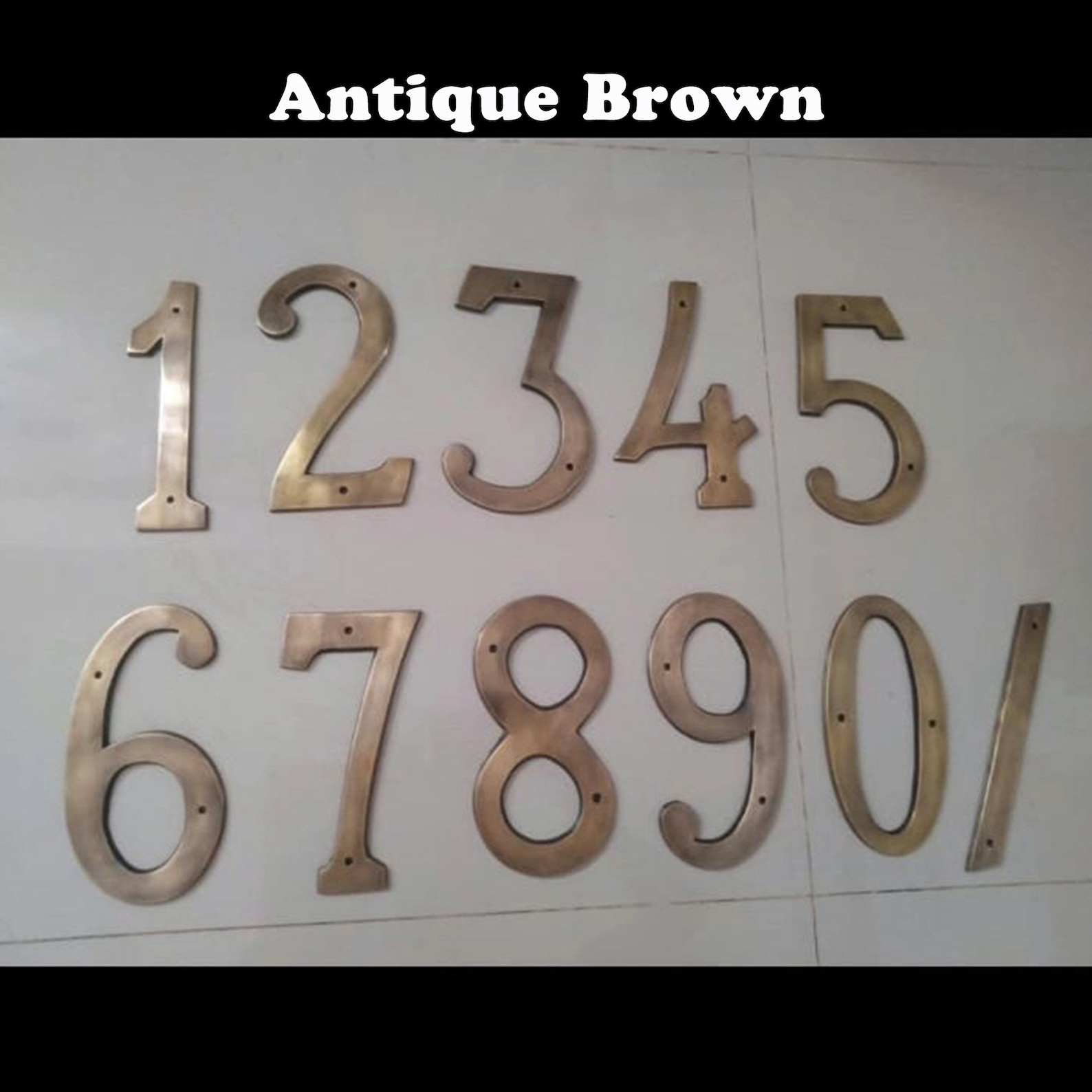 7.4 Set of Vintage Solid Brass Number Letters, Old Style Brass Large ...