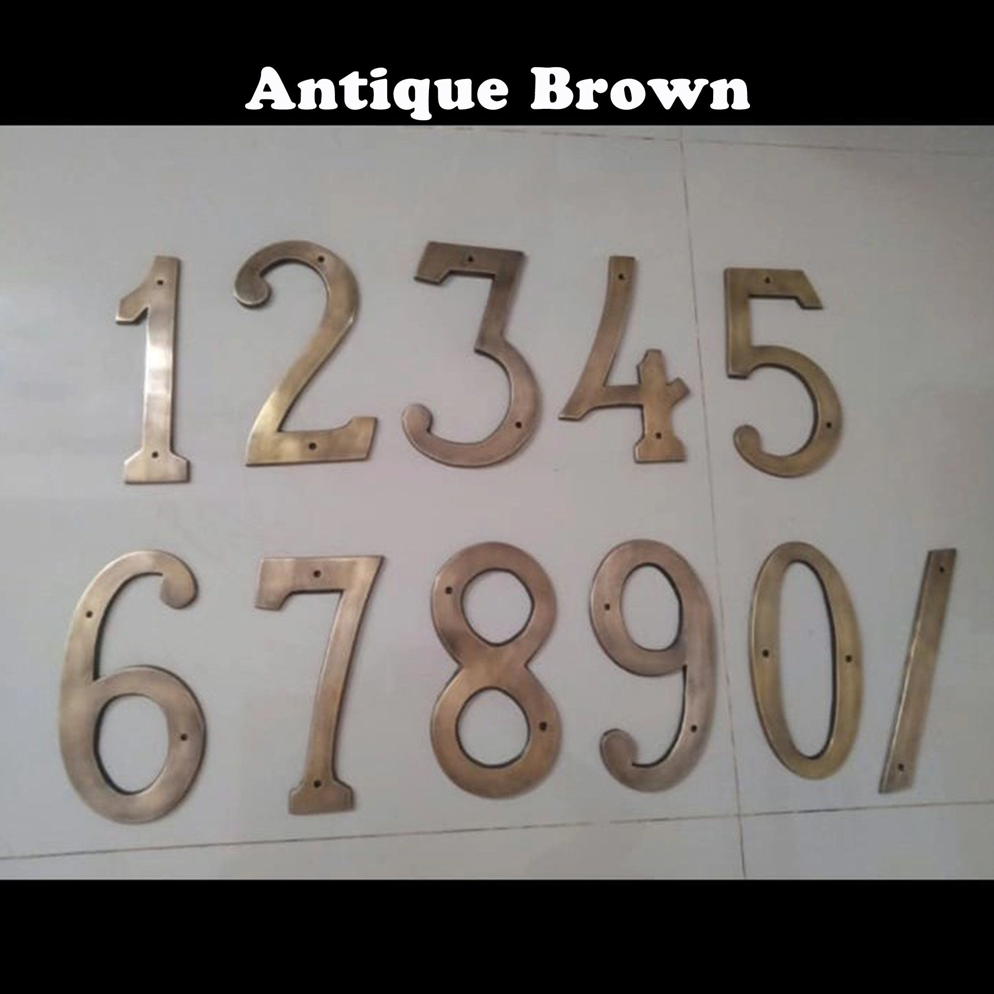 7.4 Set of Vintage Solid Brass Number Letters, Old Style Brass Large ...
