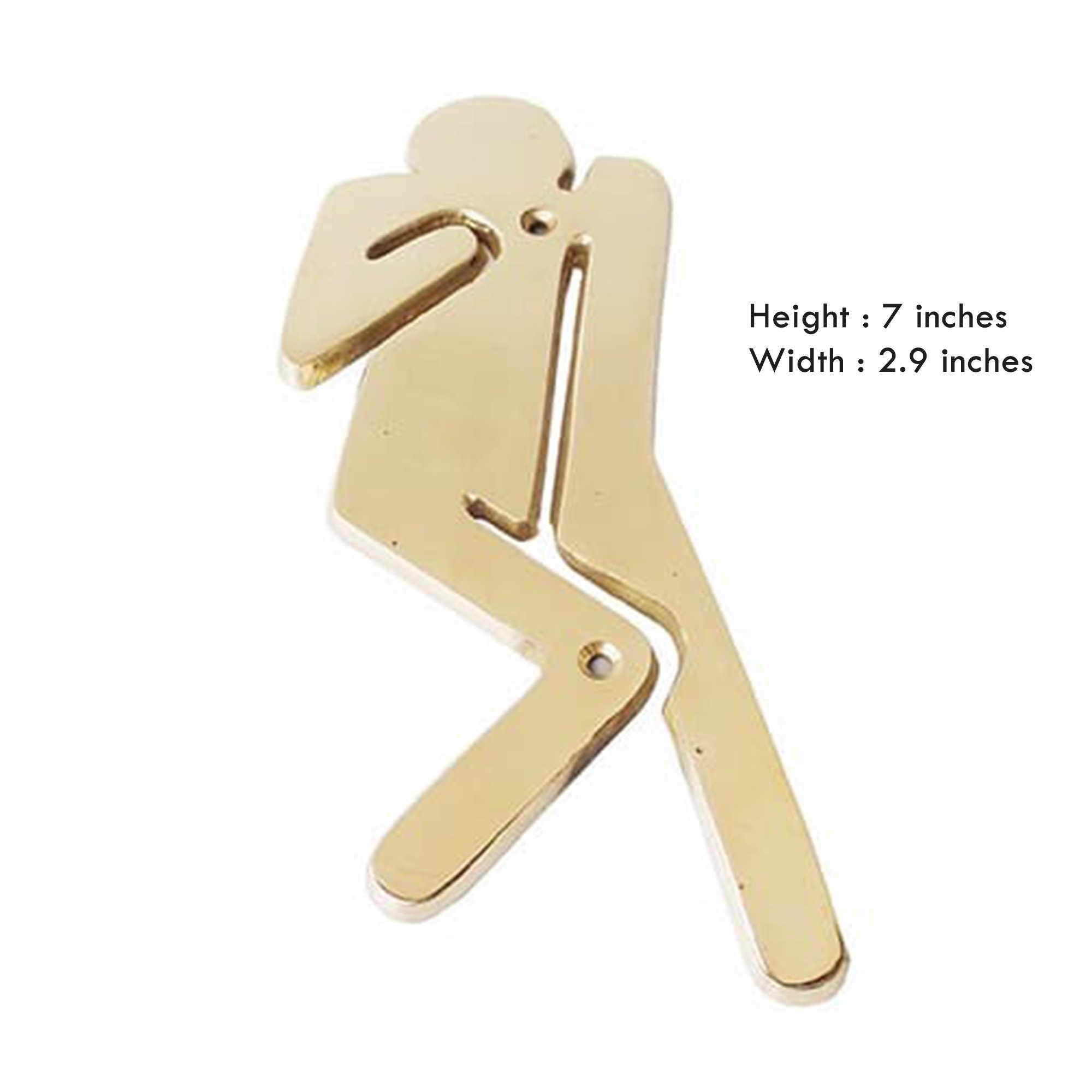SOLID BRASS Restroom Signs Toilet Washroom Signage, Bathroom Door Sign ...