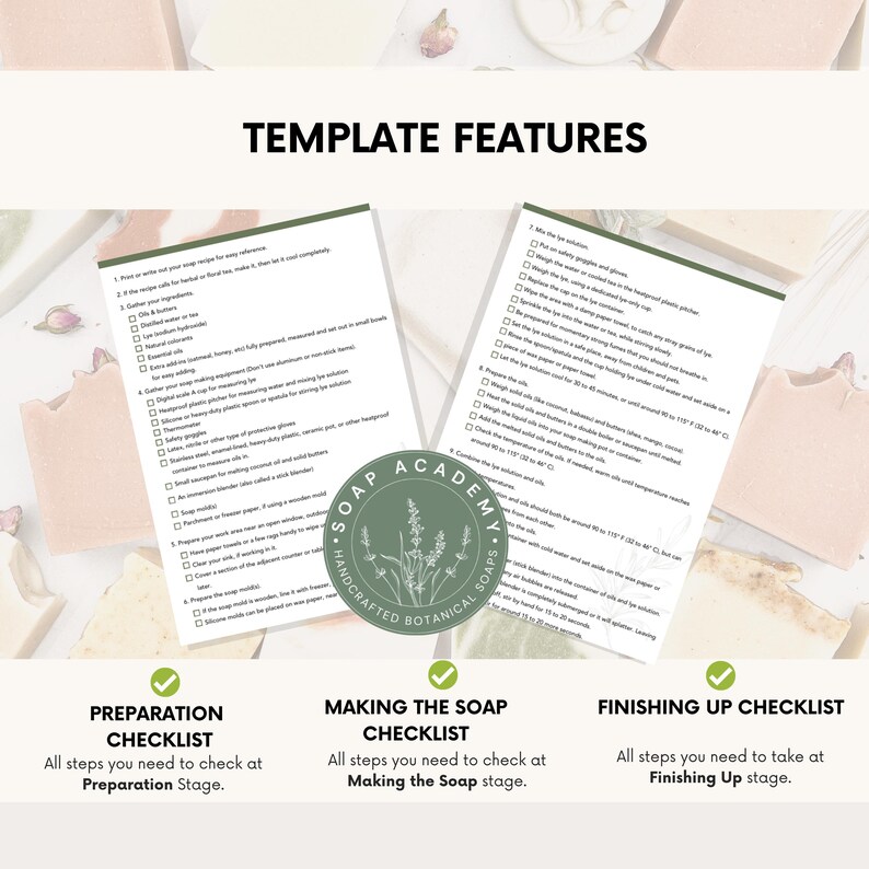 Soap Making Checklist, Printable Blank Sheet,soap Making Template,soap ...