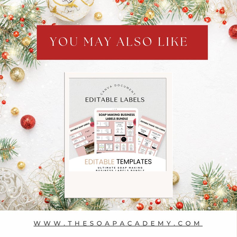 Clove Cinnamon Soap Label Template: Editable Belly Band (canva, Digital ...