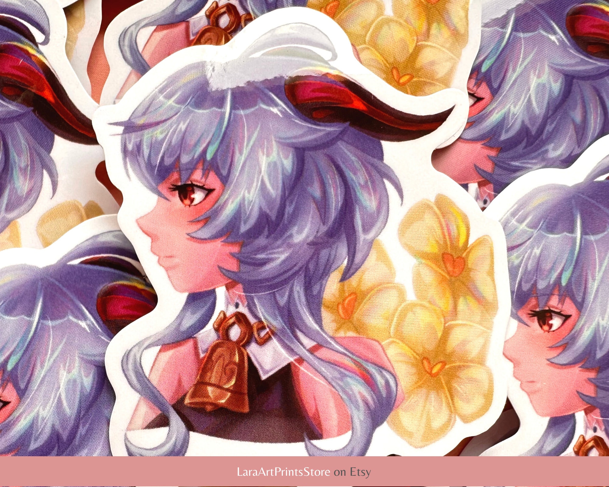 GLOSSY Genshin Impact Sticker Anime Glossy Sticker Genshin Impact Ganyu ...