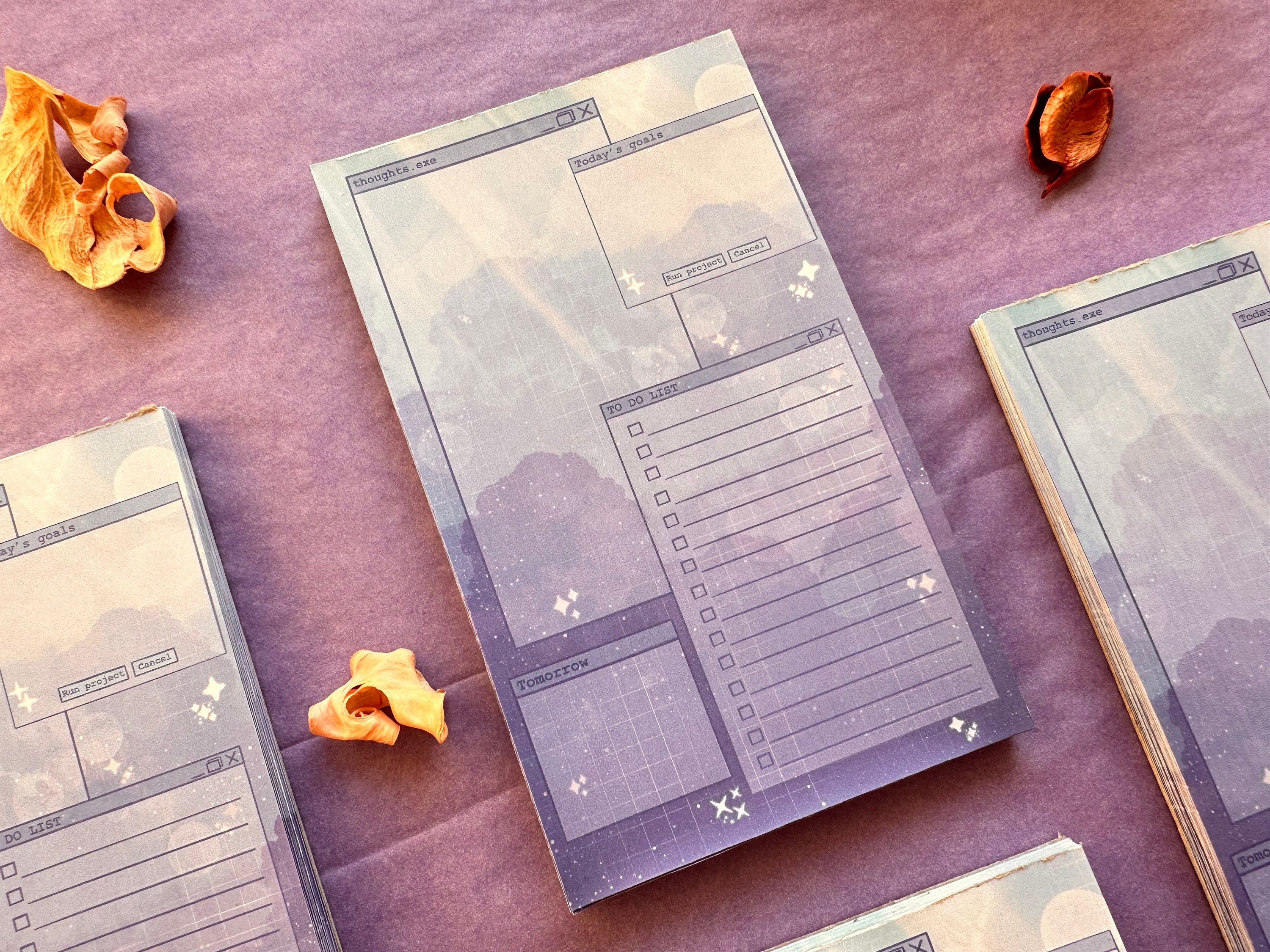 Purple Clouds Aesthetic Notepad Dreamy Kawaii Memopad Aesthetic Cute ...