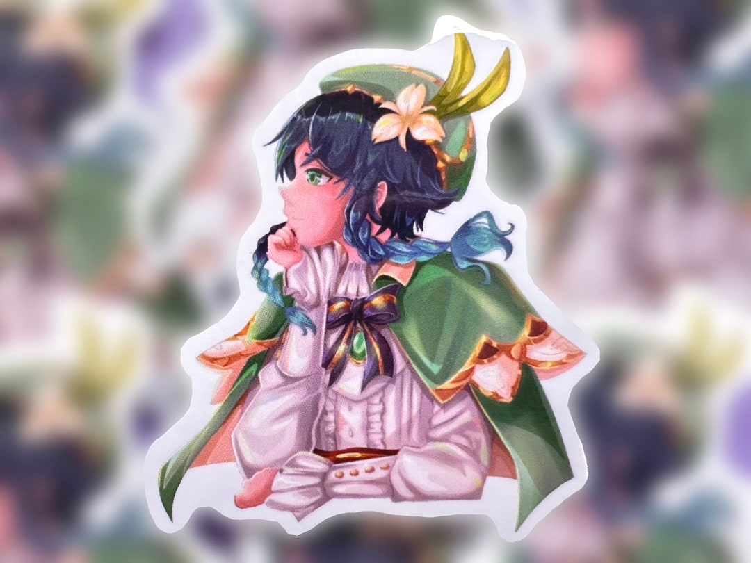 Venti Genshin Impact Sticker Anime Cute Glossy Sticker for - Etsy