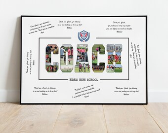 Coach Gift Collage Coach Poster Template Digital Team Coach - Etsy