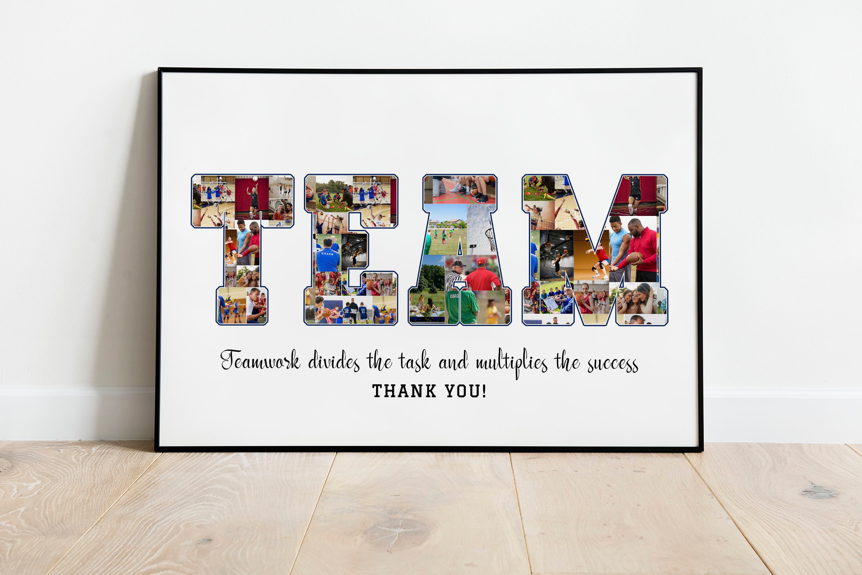 Personalized Team Photo Collage Custom Any Sport Team Poster - Etsy