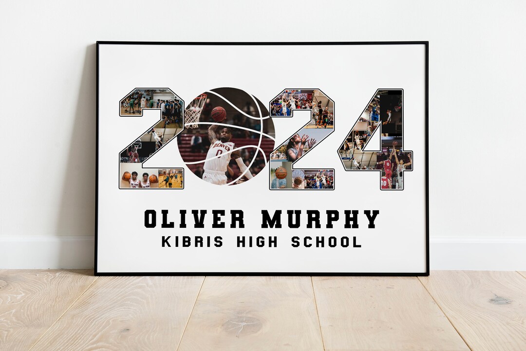2024 Basketball Photo Collage, 2024 Year Photo Gift, Gift for Player ...