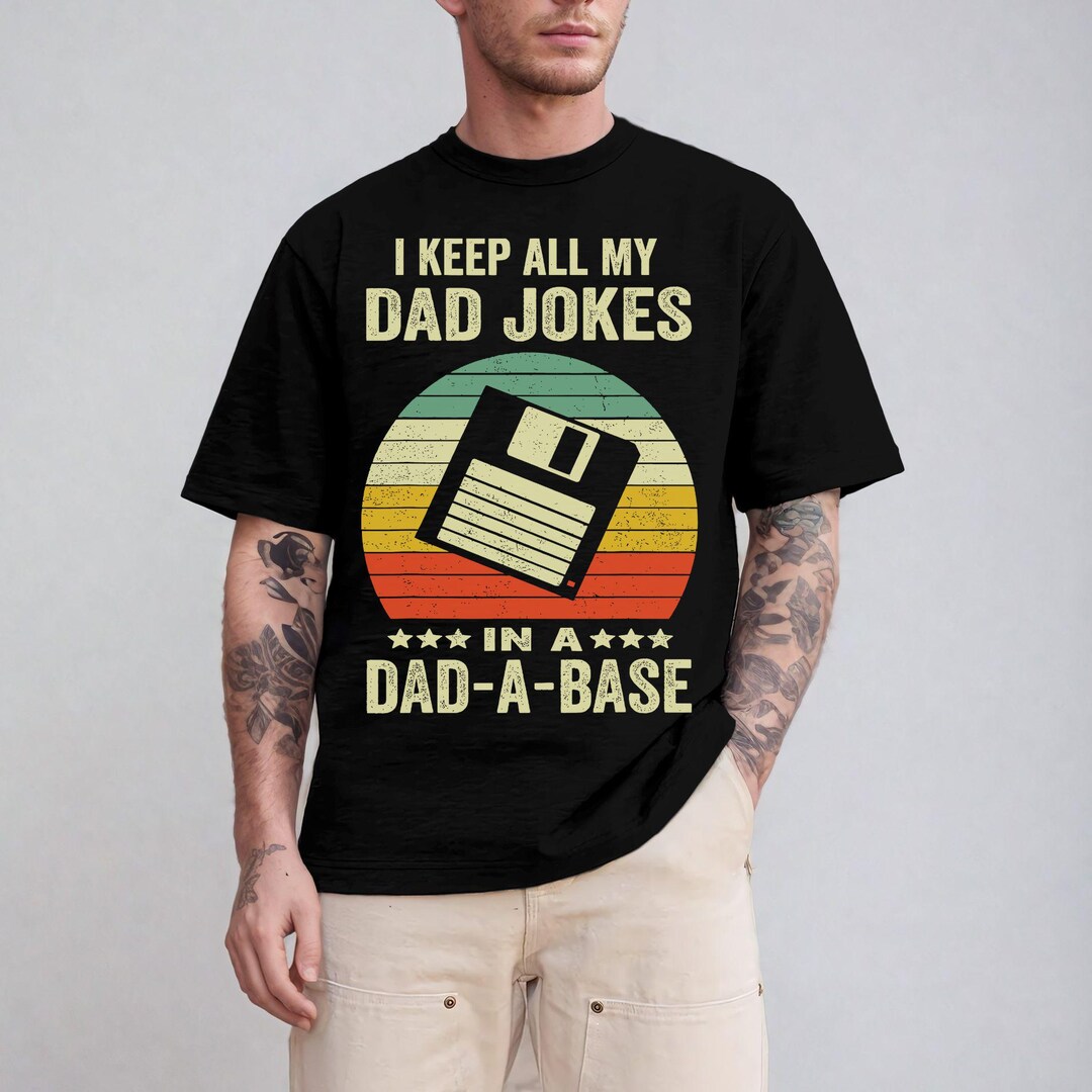 Funny Dad Joke Shirt, Dadabase T-shirt, Vintage Tech Comfort Colors Tee ...