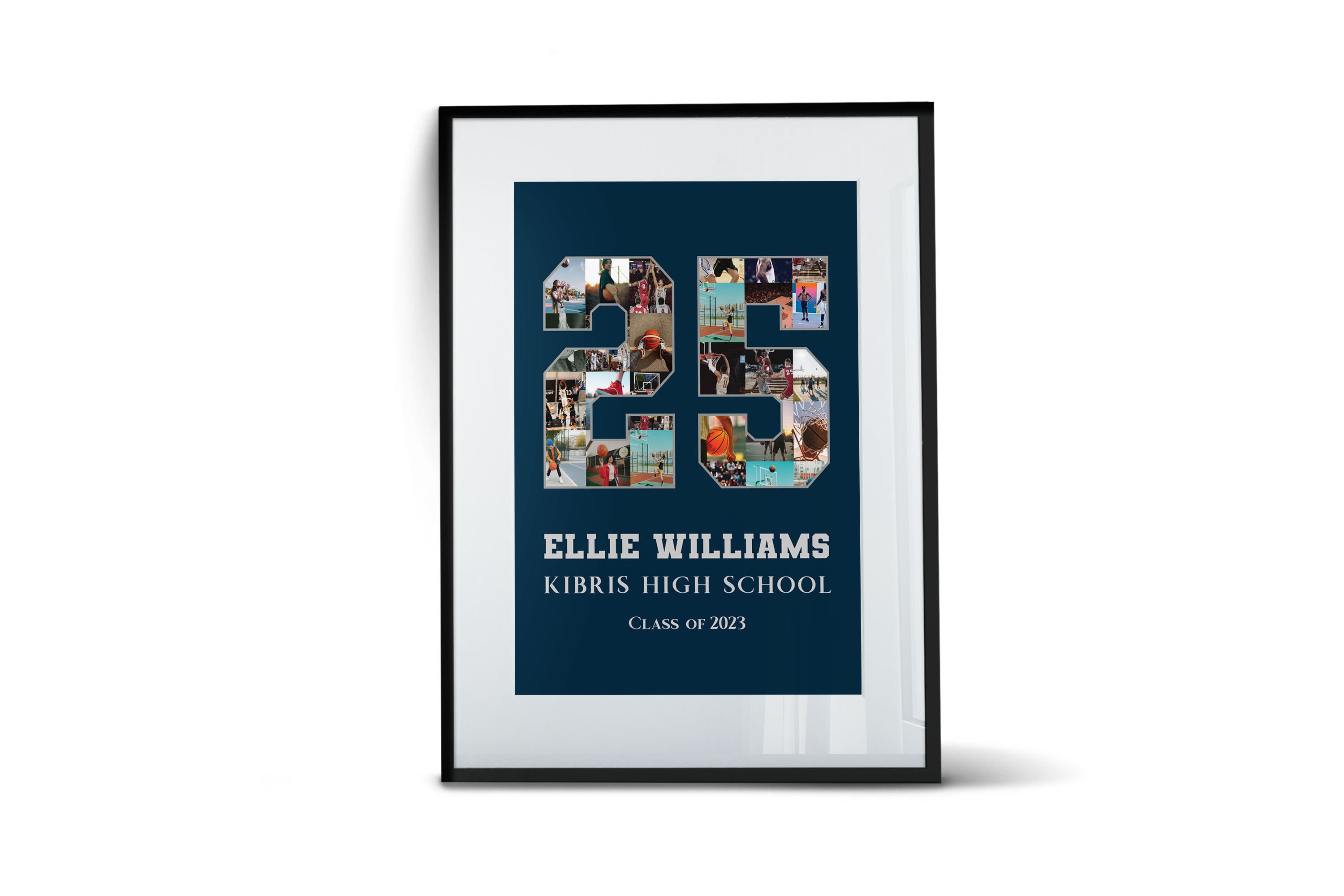 Printable Ice Hockey Number Photo Collage, Any Number Hockey Players ...