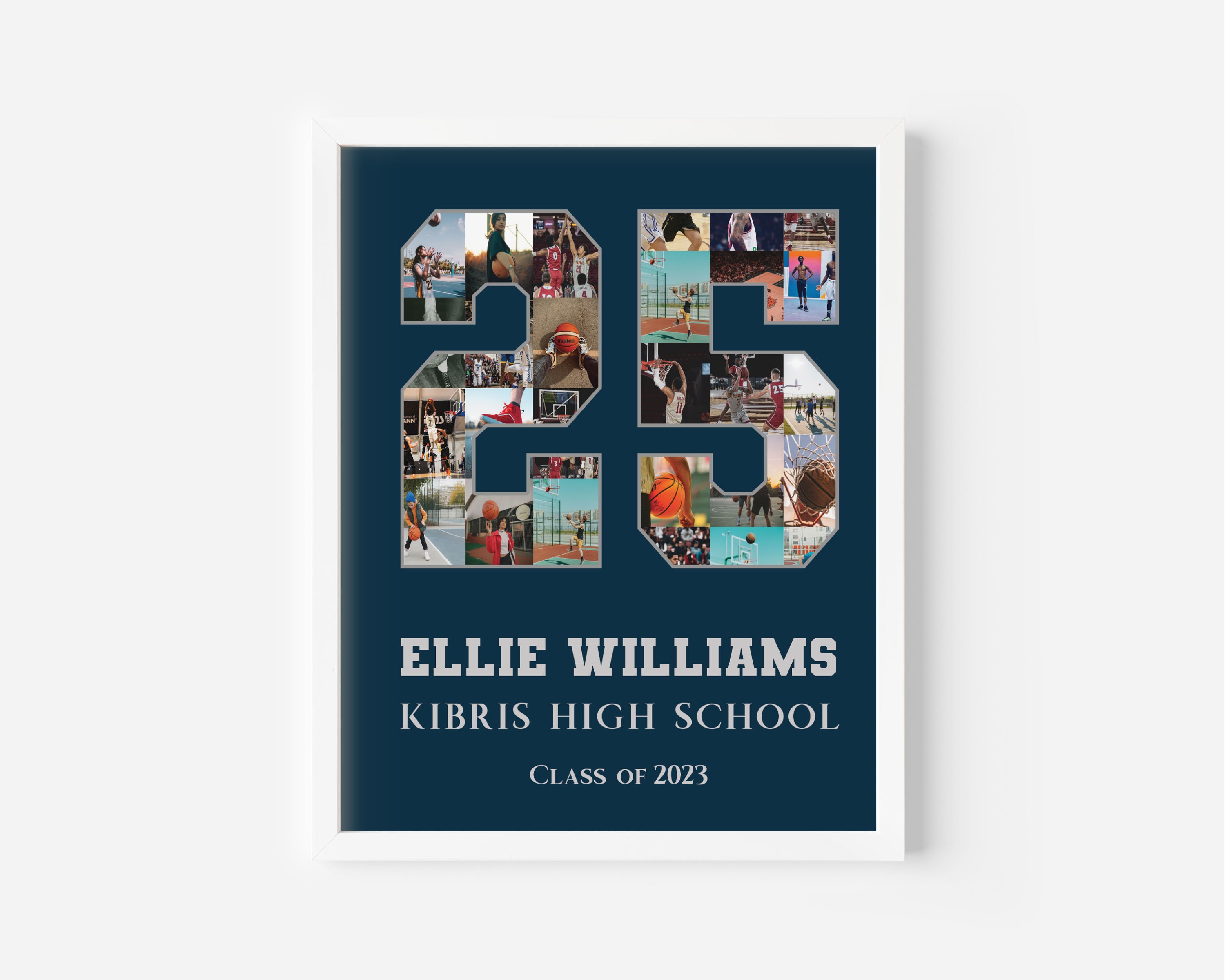 Printable Ice Hockey Number Photo Collage, Any Number Hockey Players ...